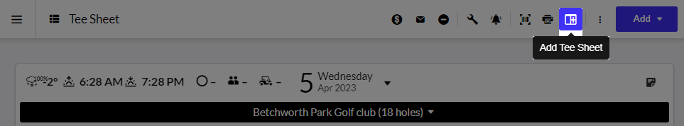 Viewing multiple tee sheets at once – Lightspeed Golf