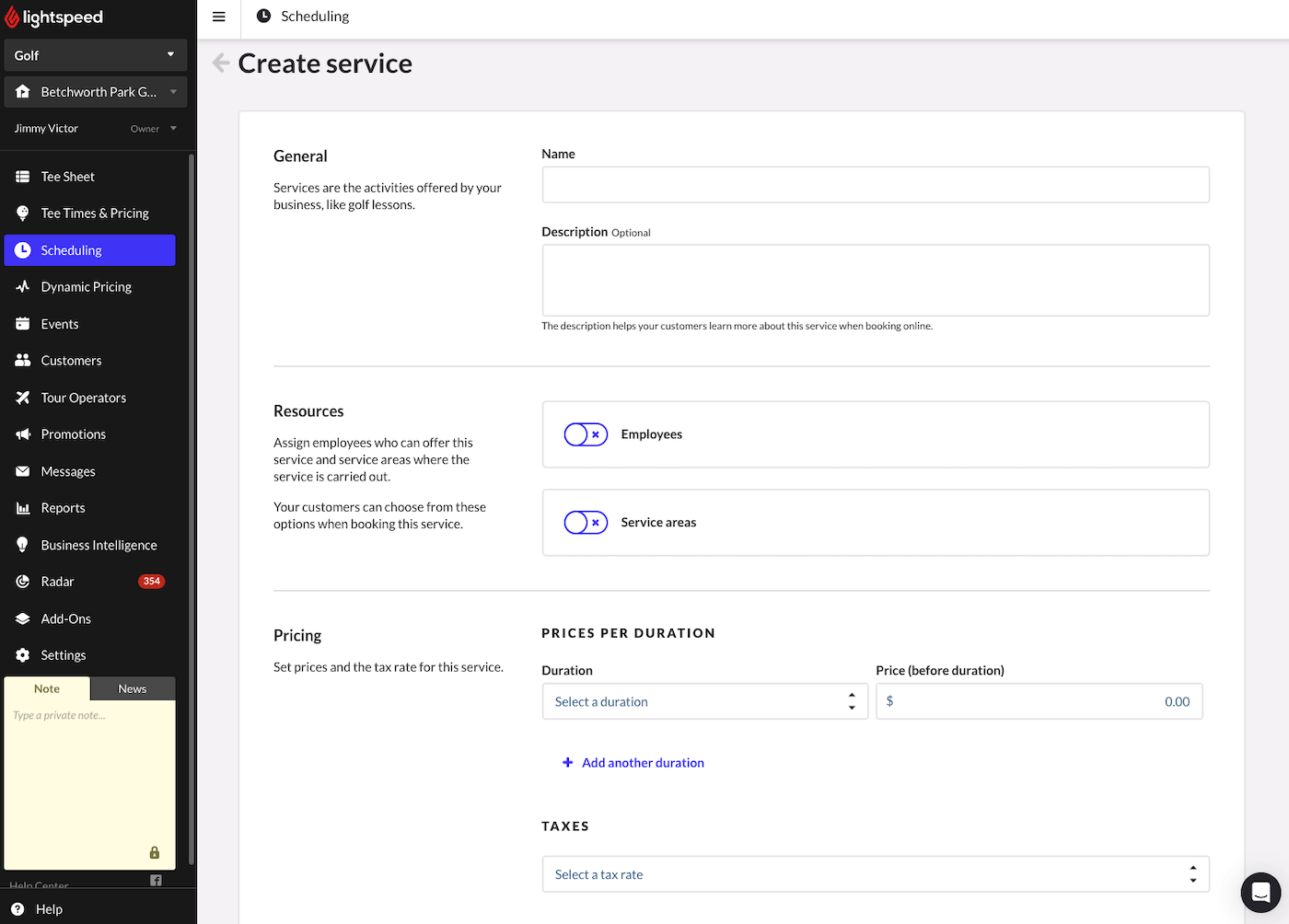 Scheduling overview – Lightspeed Golf
